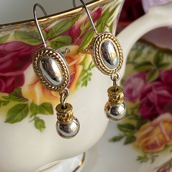 Jewelry | Signed Napier Silver And Gold Tone Chandelier Pierced ...
